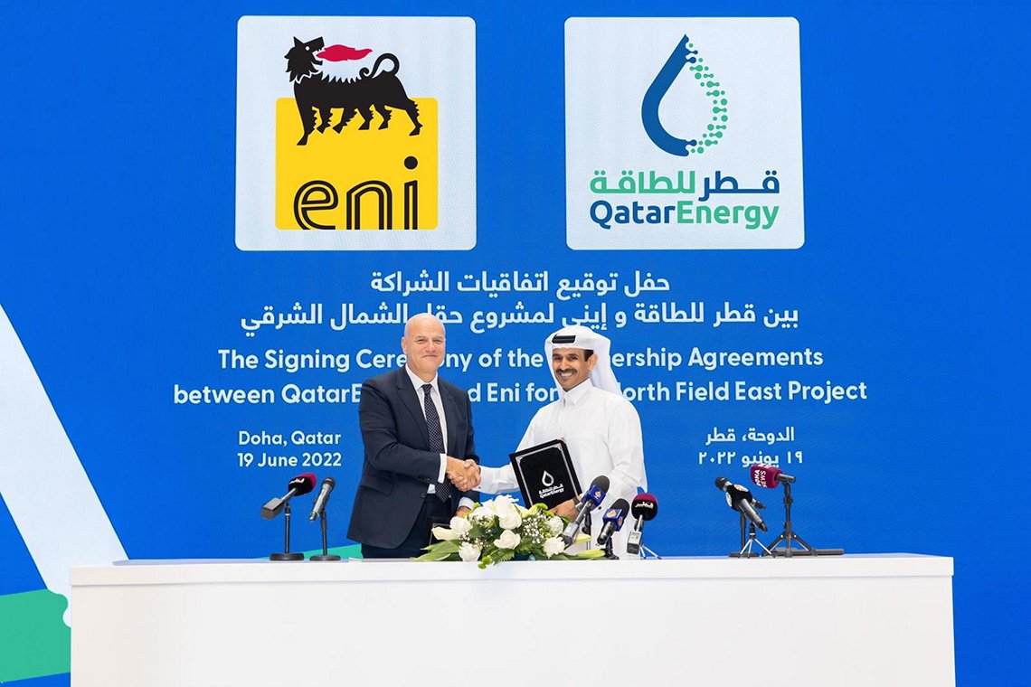 Eni selected by QatarEnergy for NFE Project - SaudiGulf Projects