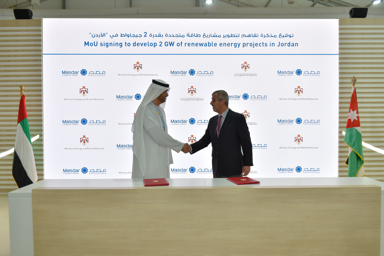 Masdar signs MoU with Jordan to explore development of 2 GW renewable ...