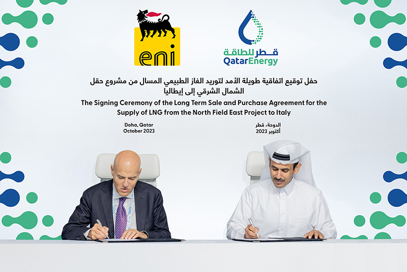 QatarEnergy and Eni signed LNG agreement - SaudiGulf Projects