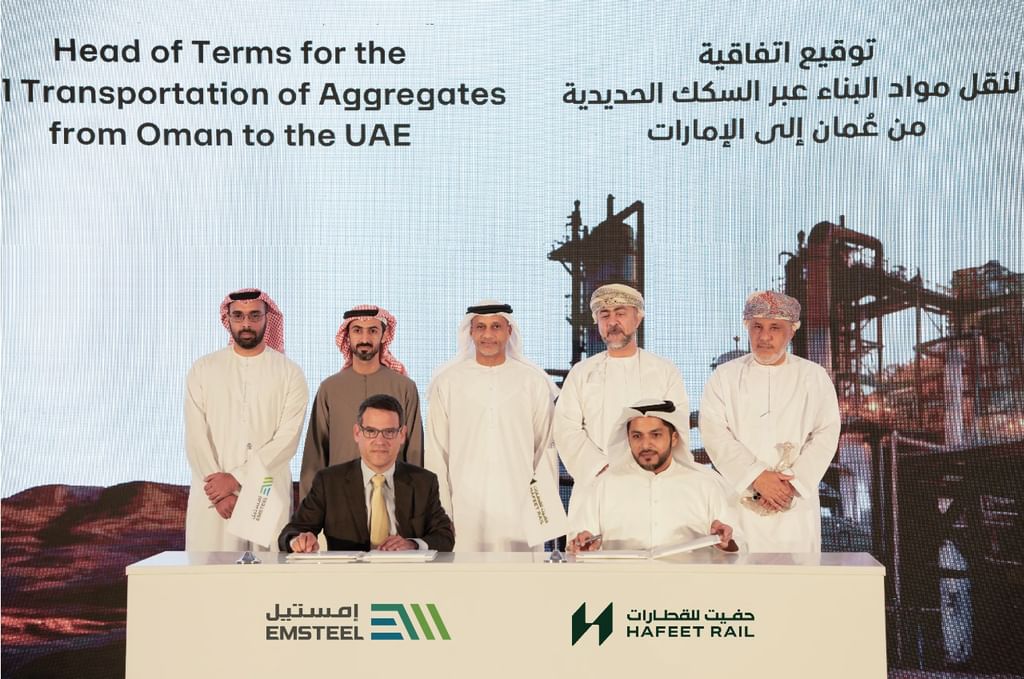 EMSTEEL, Hafeet Rail Signs Raw Material Logistics Agreement - SaudiGulf Projects