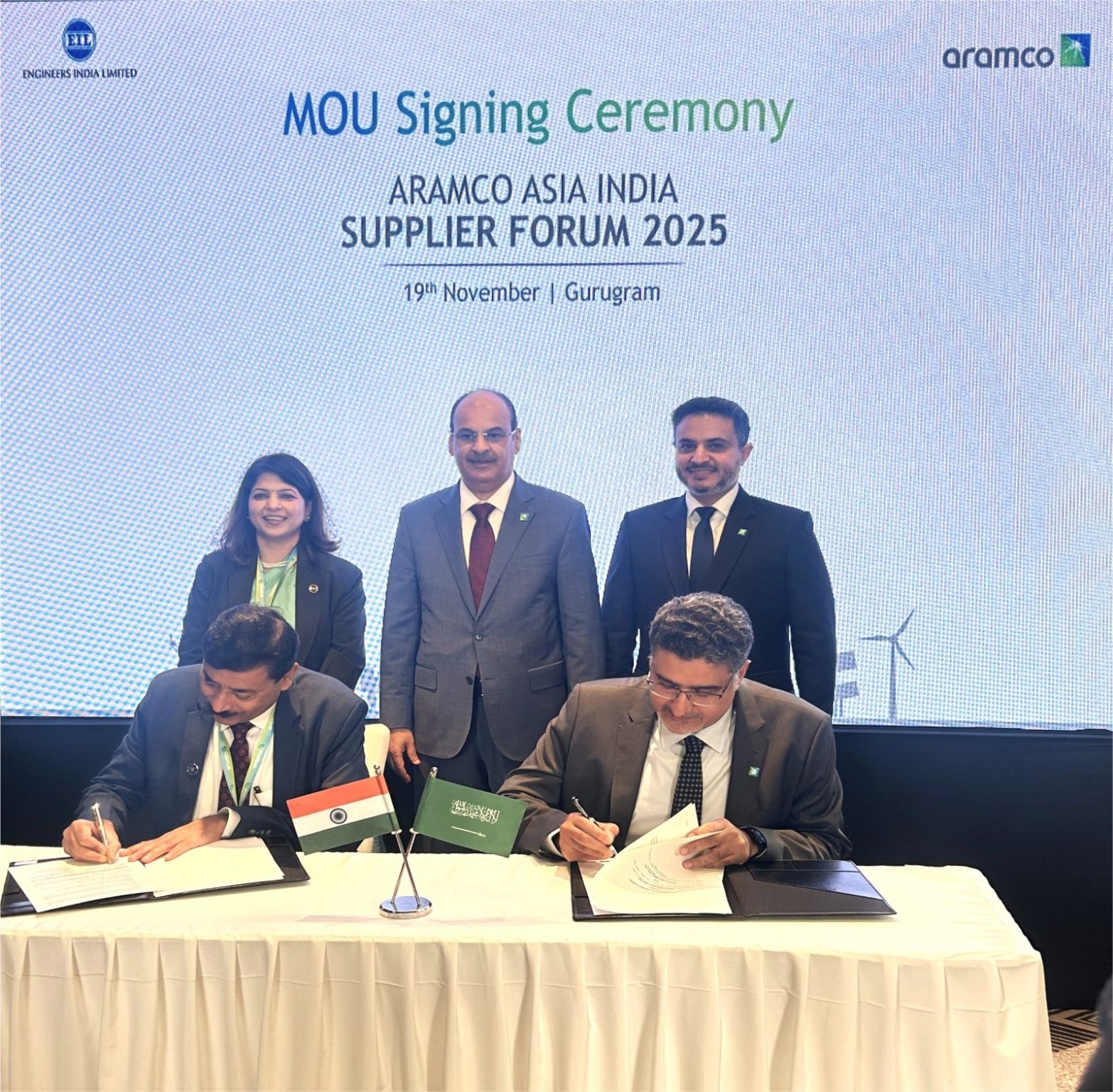 Engineers India Limited and Aramco Asia Signs MOU - SaudiGulf Projects